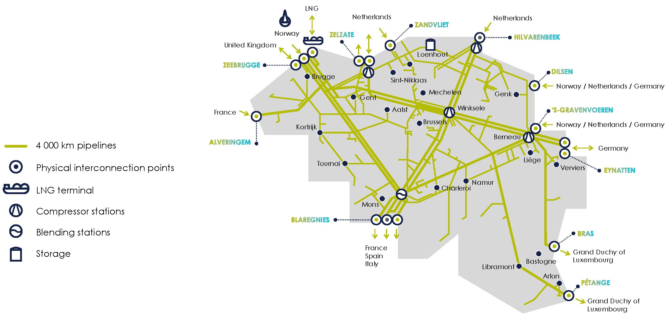 Eine Fluxys-Leitung in Ihrer Nähe - Ihr Leitfaden